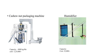 Plat design on cashew processing | PPTX