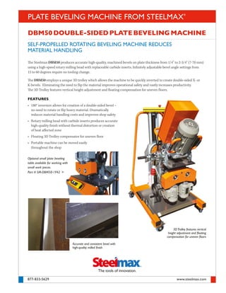 Plate Beveling Machine - Steelmax | PDF