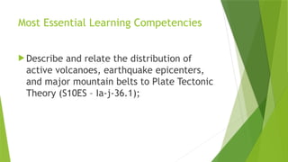 Plate-Tectonic-Theory-Introduction 10 q1 | PPTX