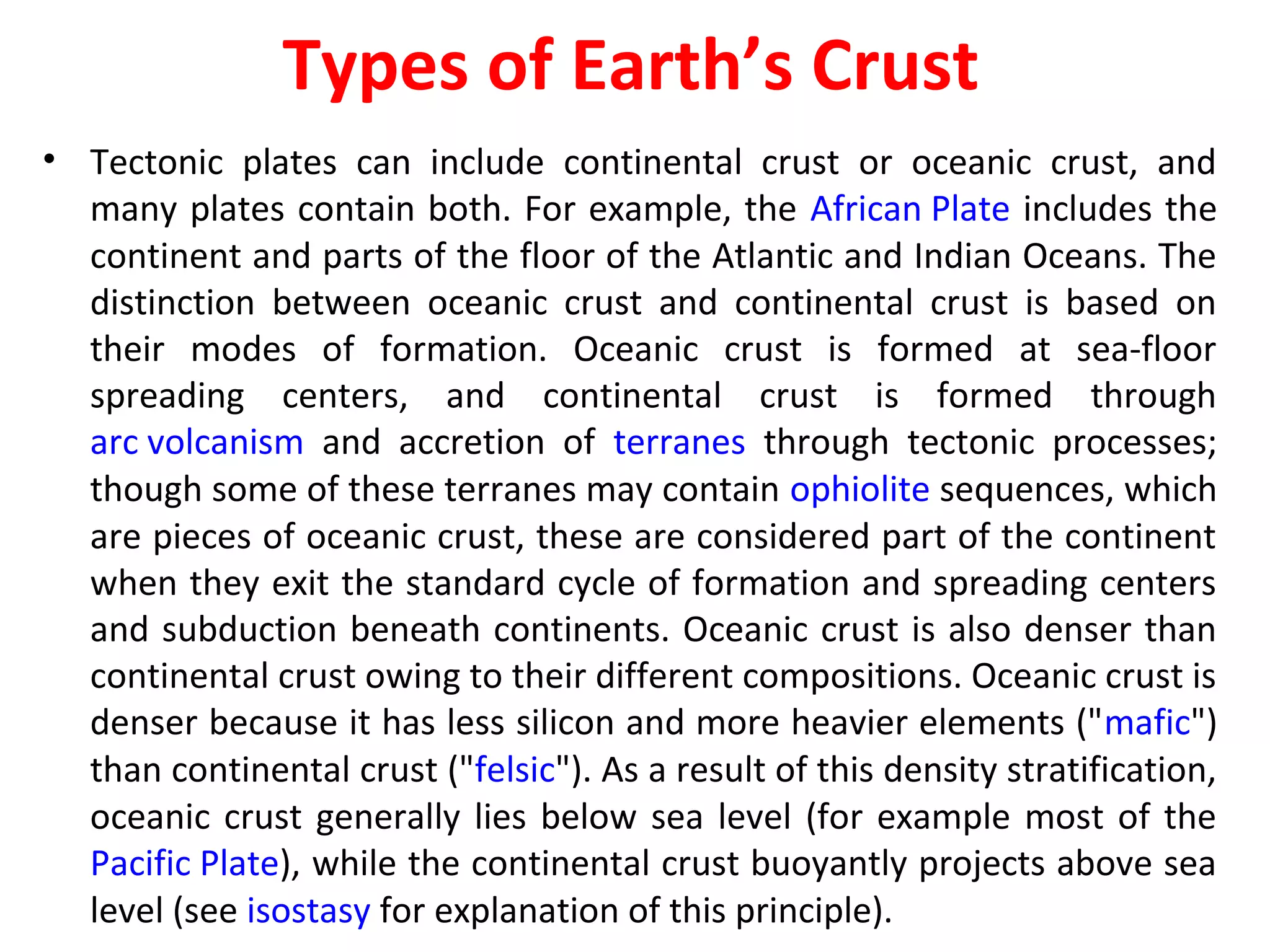 WHAT IS A PLATE? MAJOR PLATES. Types of Earth’s Crust. Plate Boundary | PPT