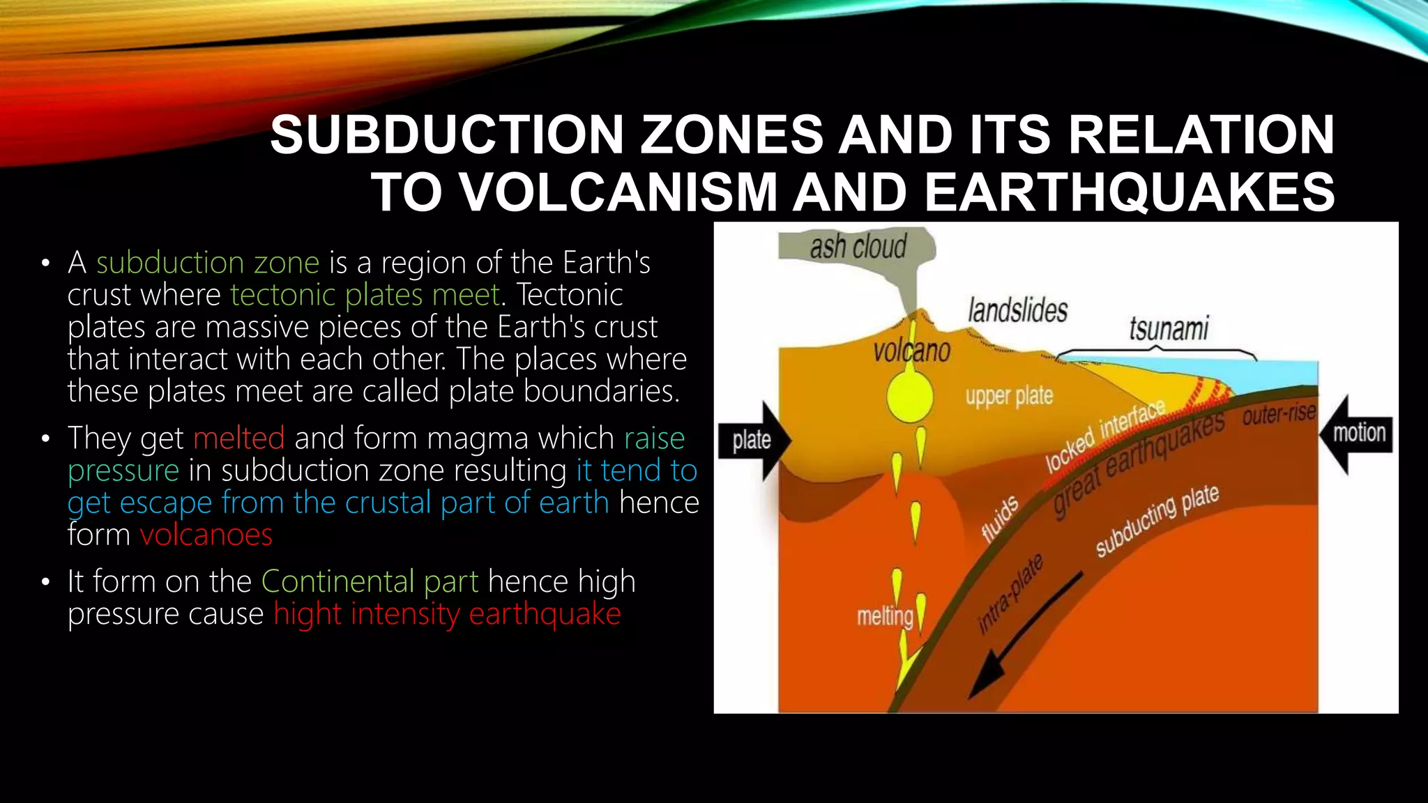 Plate tectonics and various landforms form by plate movements of earth ...