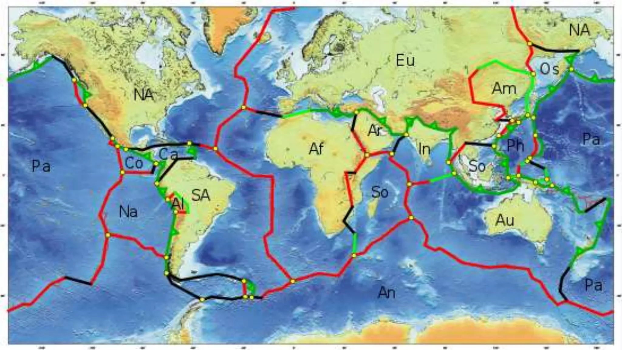 Plate tectonics and various landforms form by plate movements of earth ...