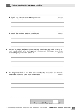 Plate Tectonics Test | PDF