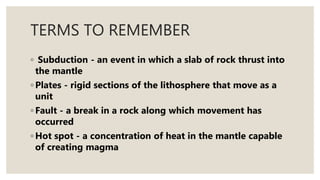 Plate tectonic terms | PPTX | Geography | Science