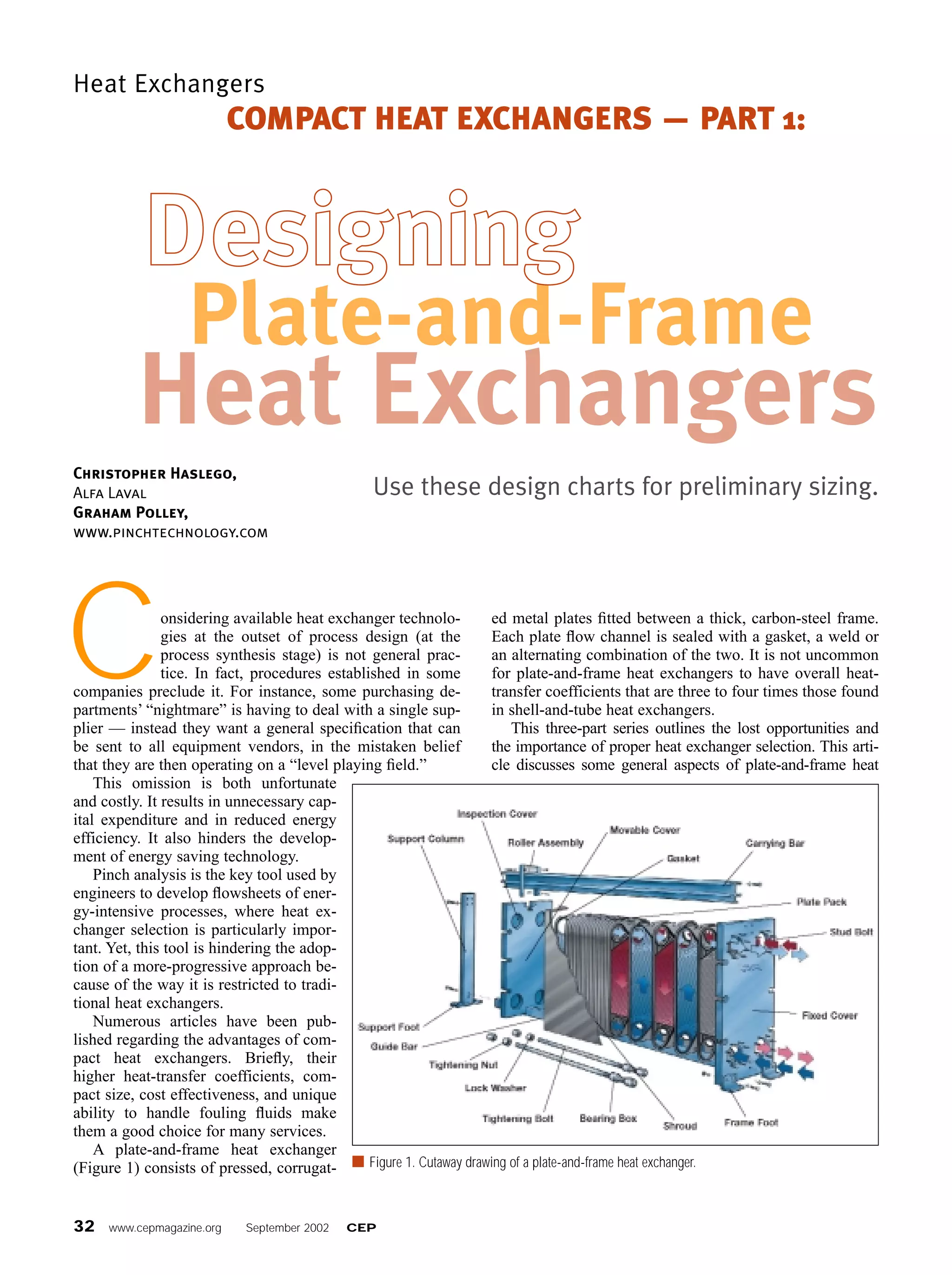 Plate and frame Heat Exchanger Sizing | PDF