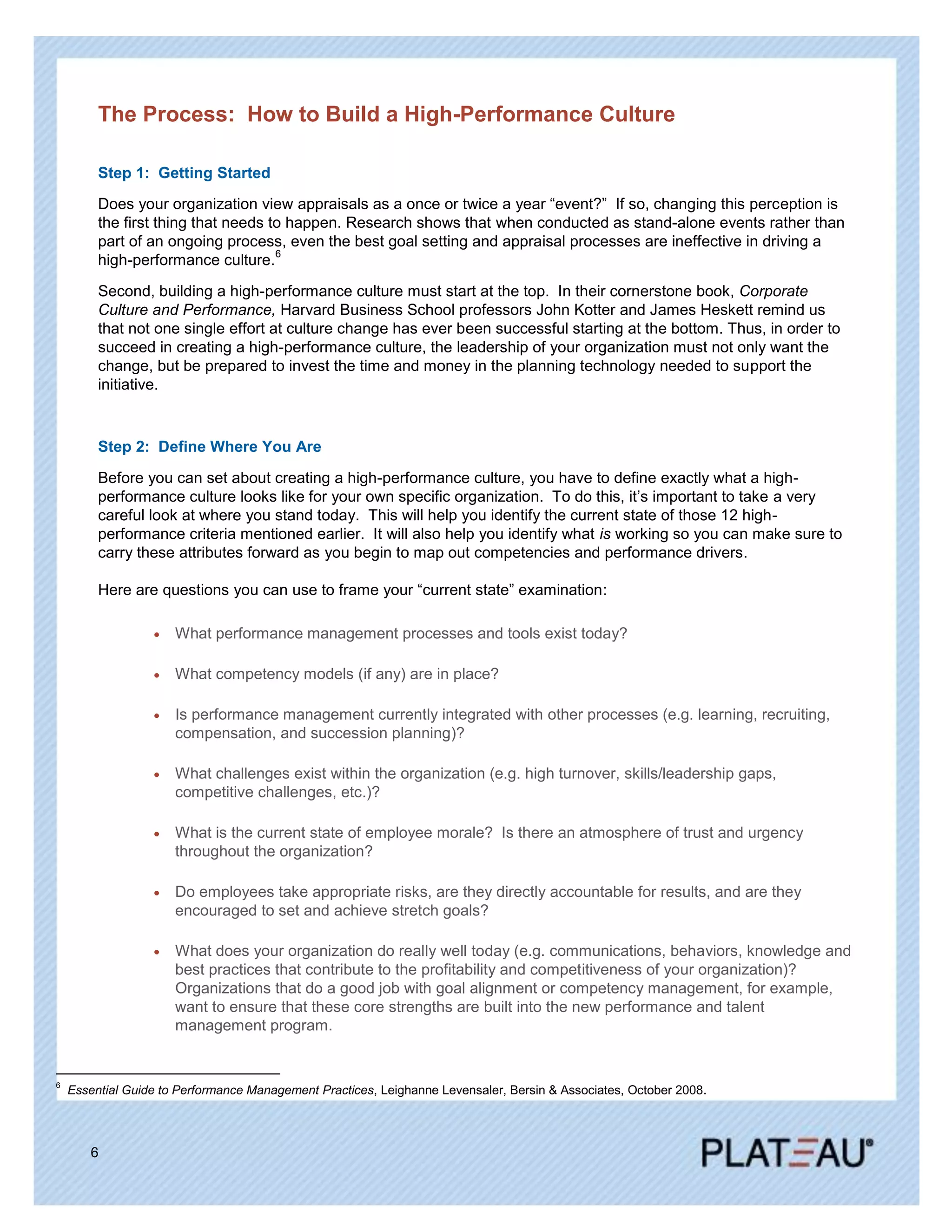Plateau 10 steps performance_mgmt | PDF
