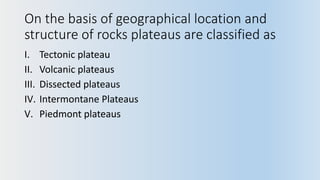 Plateau and plains | PDF