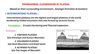 PLATEAUS , Introduction , characteristics, classification pdf | PDF