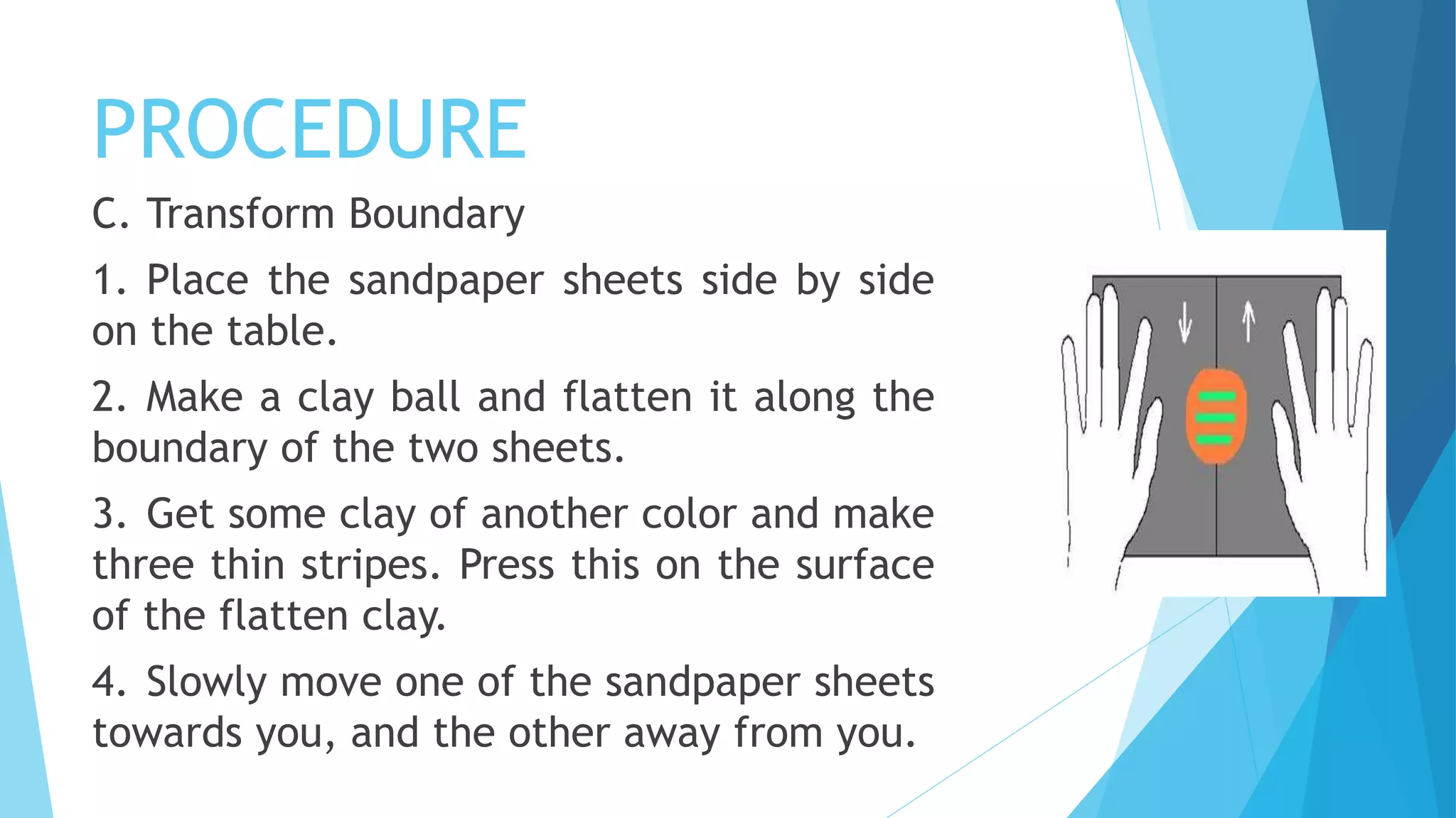 Plate boudary model activity | PPTX