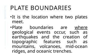 Plate boundaries.pptx science science aa | PPTX | Geography | Science