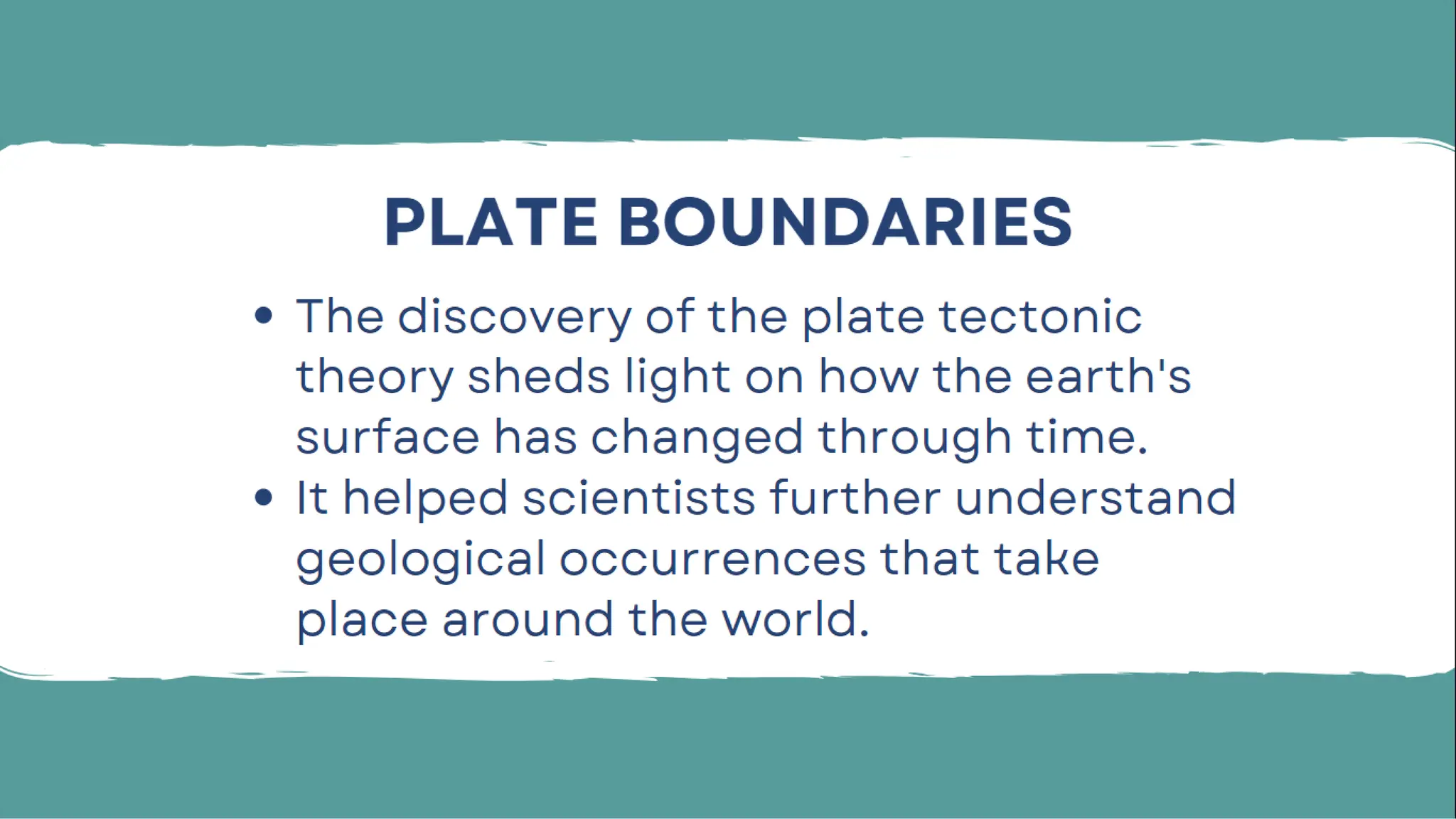 PLATE BOUNDARIES Connected to the Theory of Alfred Wegener | PPTX