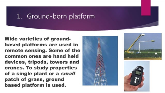 Plateform and sensors of remote sensing | PPTX