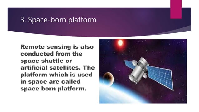 Plateform and sensors of remote sensing | PPTX