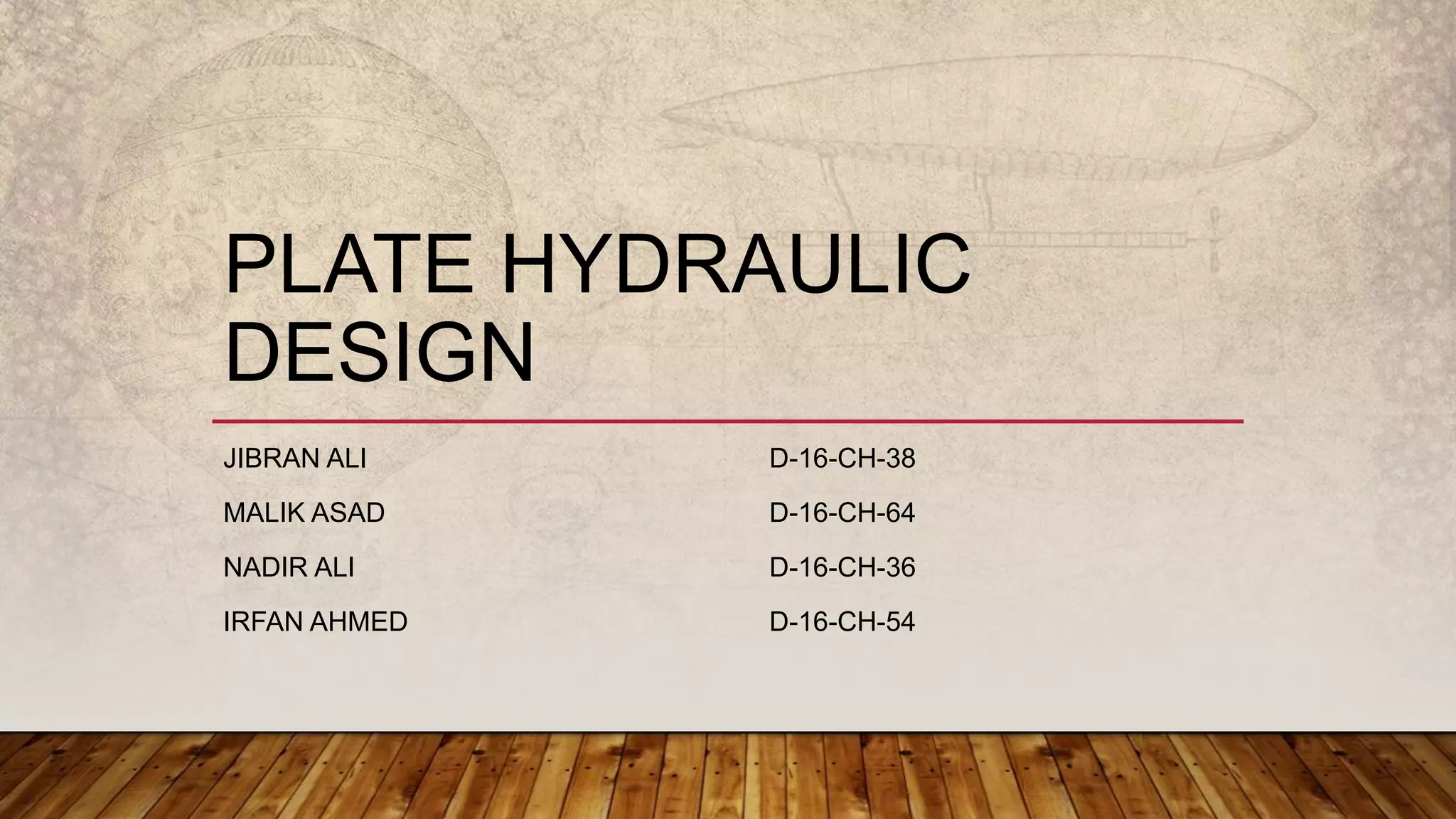Plate hydraulic design | PPTX