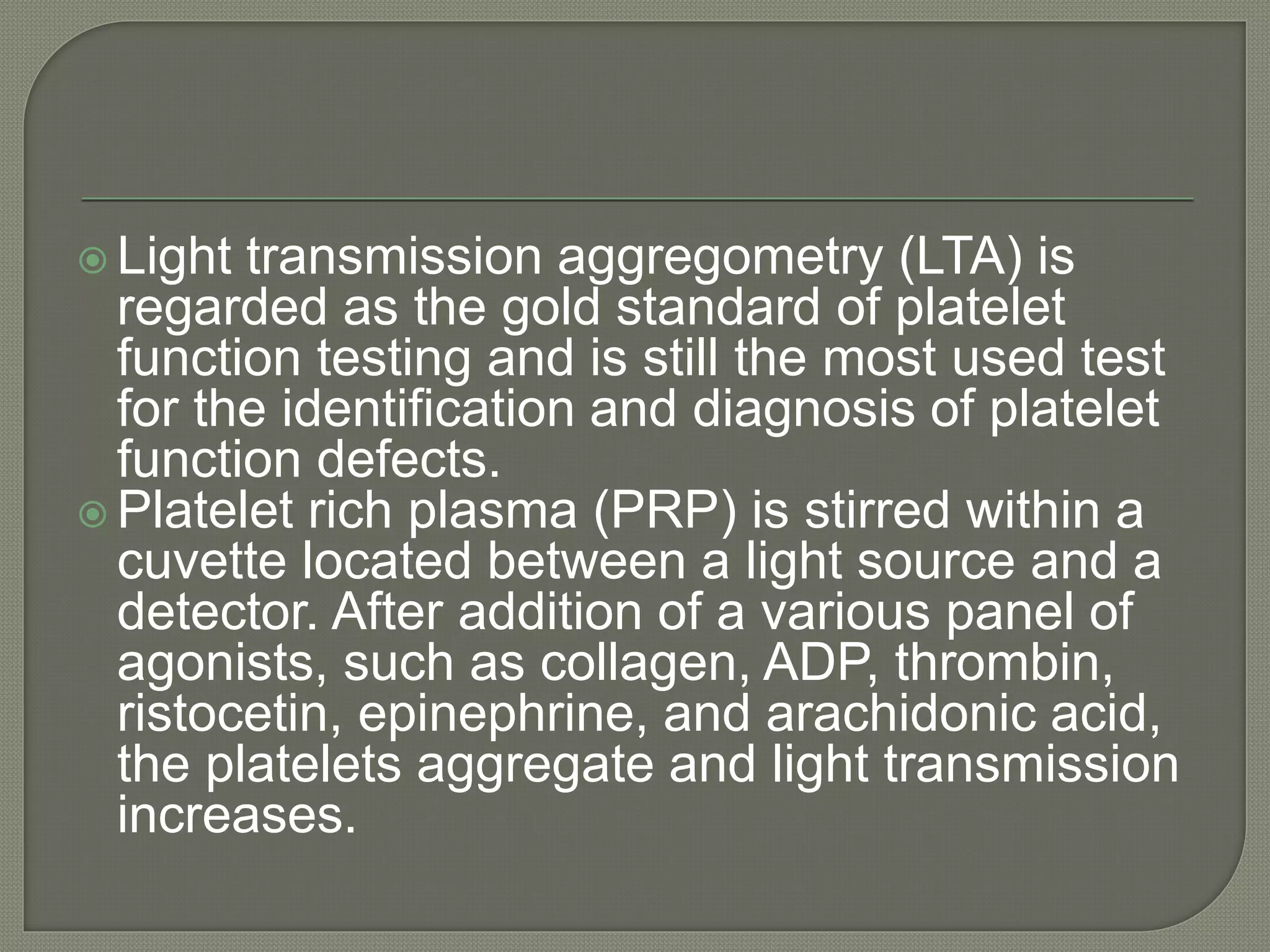Platelet Aggregation | PPTX