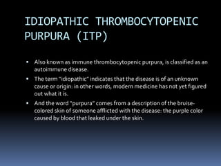 Platelet and coagulation disorder | PPTX
