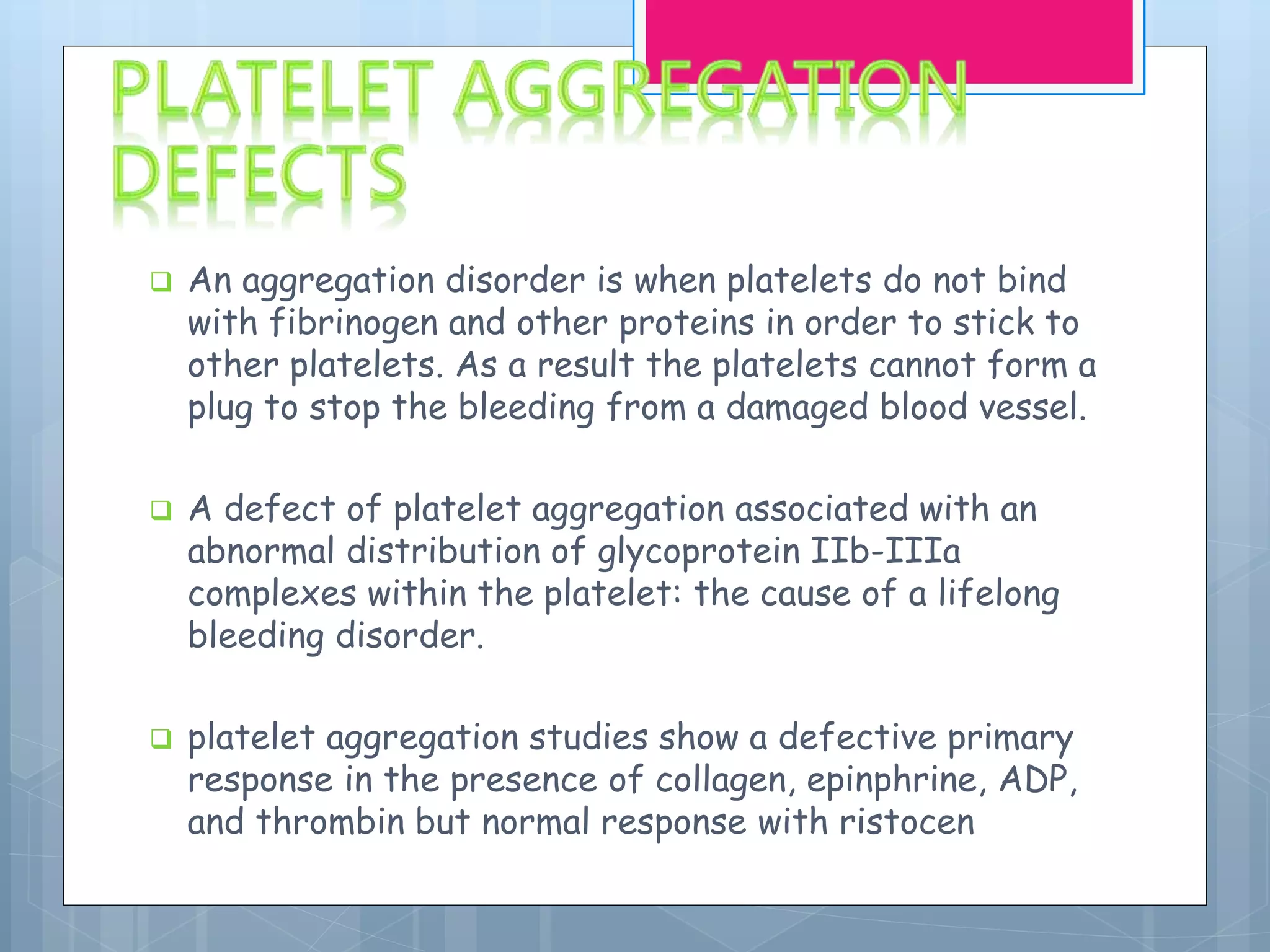 Platelet disorders | PPTX