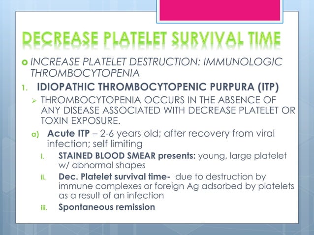 Platelet disorders | PPTX | Blood Disorders | Diseases and Conditions