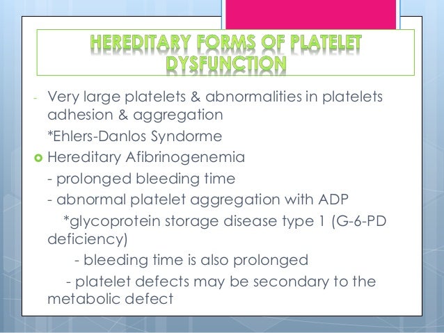Platelet disorders