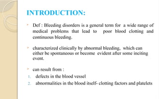 platelet disorders itp hus clotting.pptx