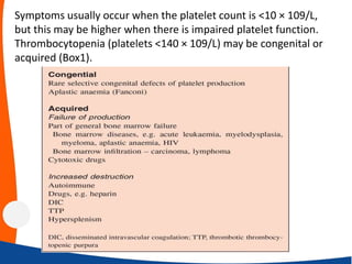 Platelet disorders Haematology | PPTX