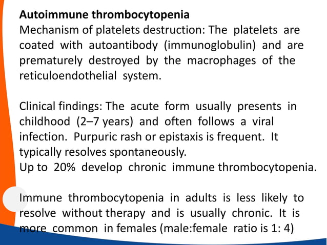 Platelet disorders Haematology | PPTX