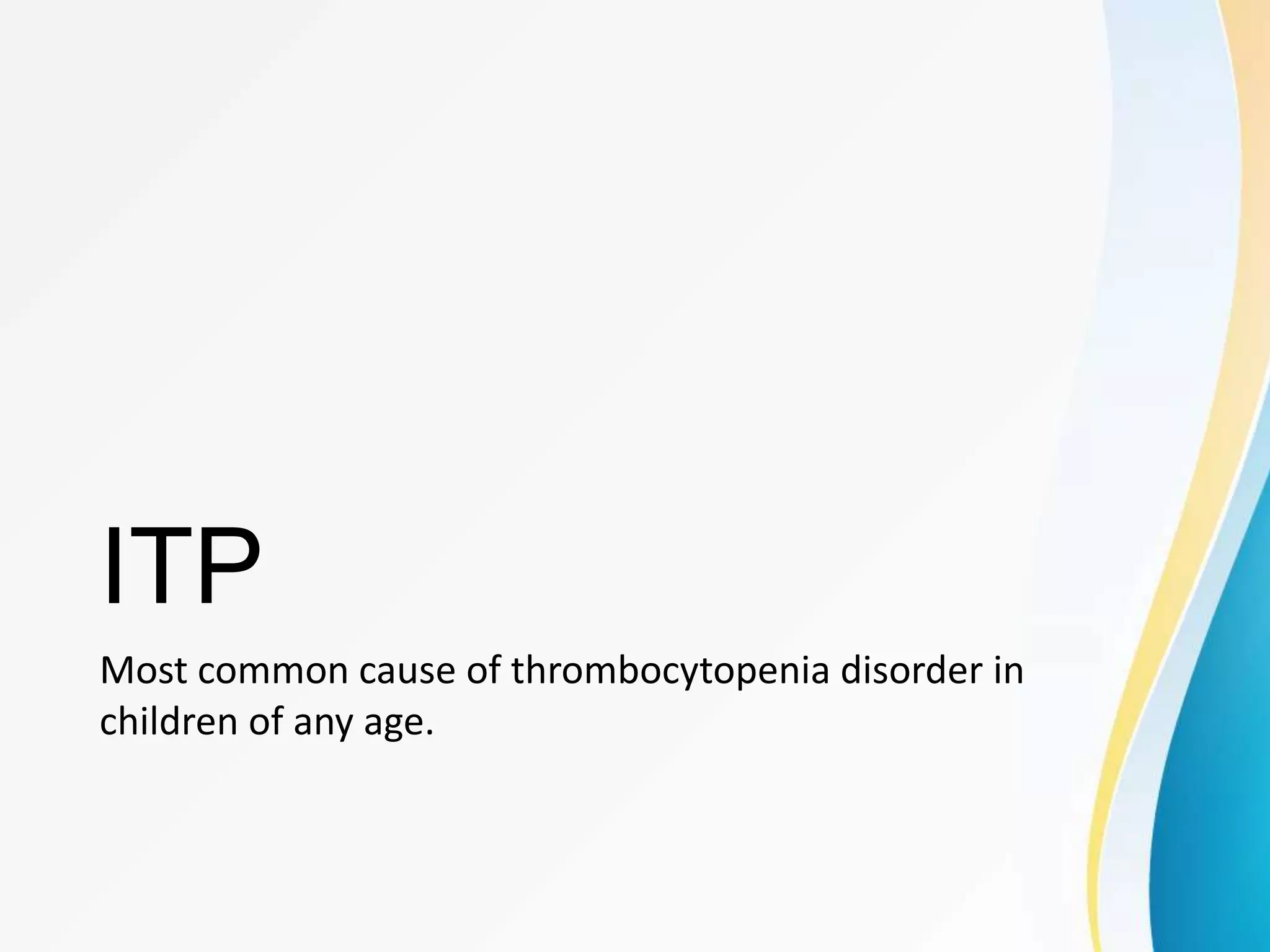 Platelet disorder with ITP | PPSX