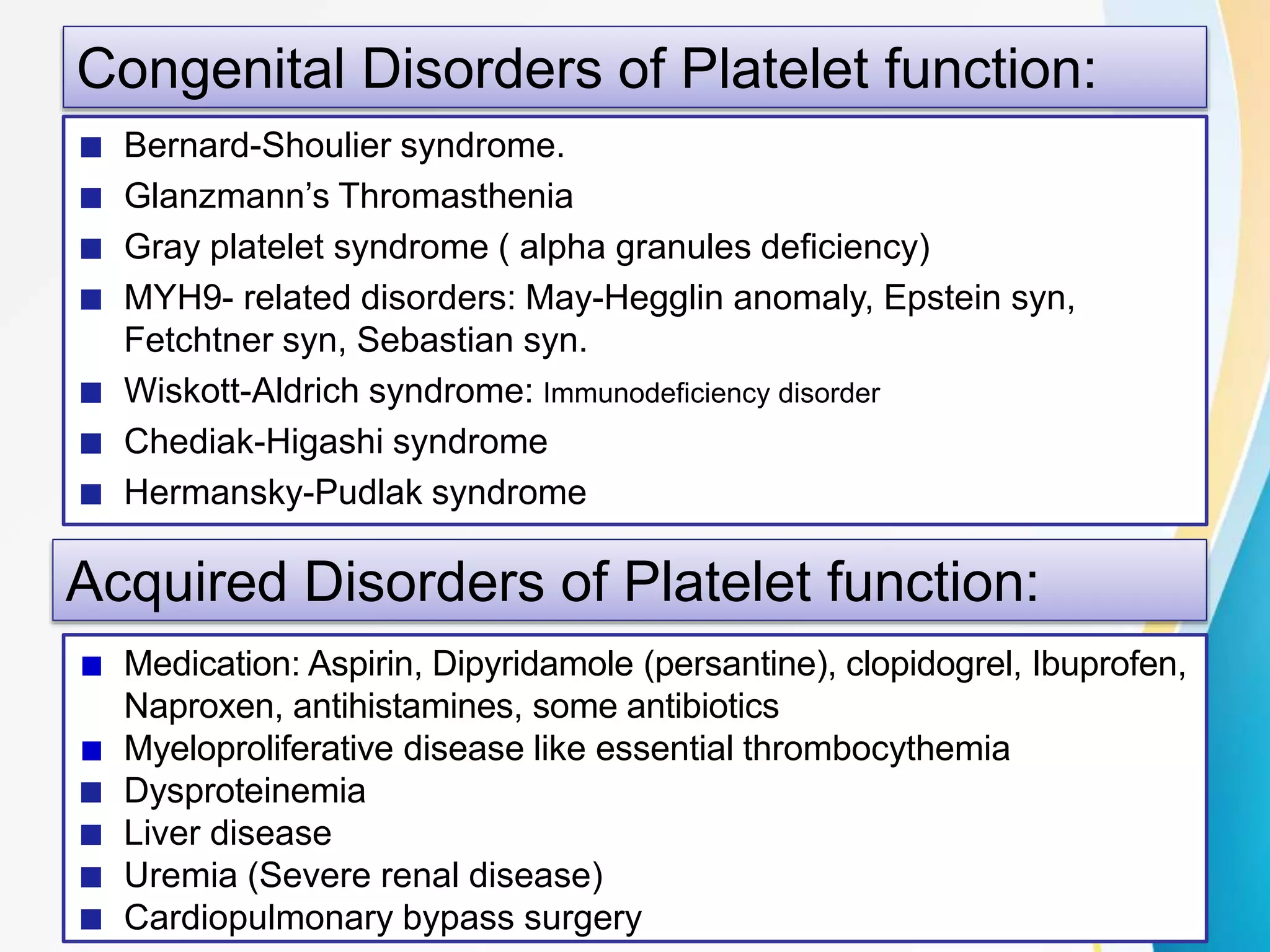 Platelet disorder with ITP | PPSX