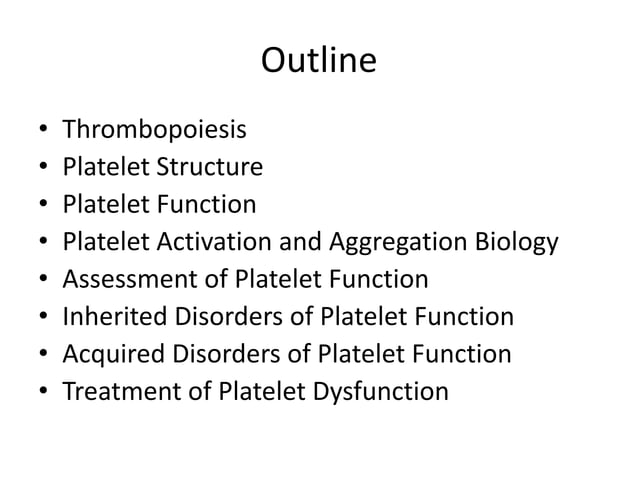 Platelet function and dysfunction | PPTX