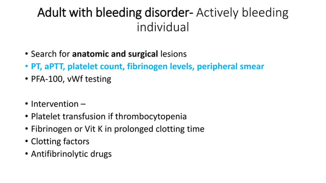 Platelet Function Disorders Assessment And Testingpptx