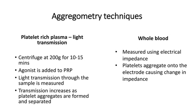 Platelet Function Disorders Assessment And Testingpptx