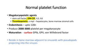 Platelet function disorders, assessment and testing.pptx