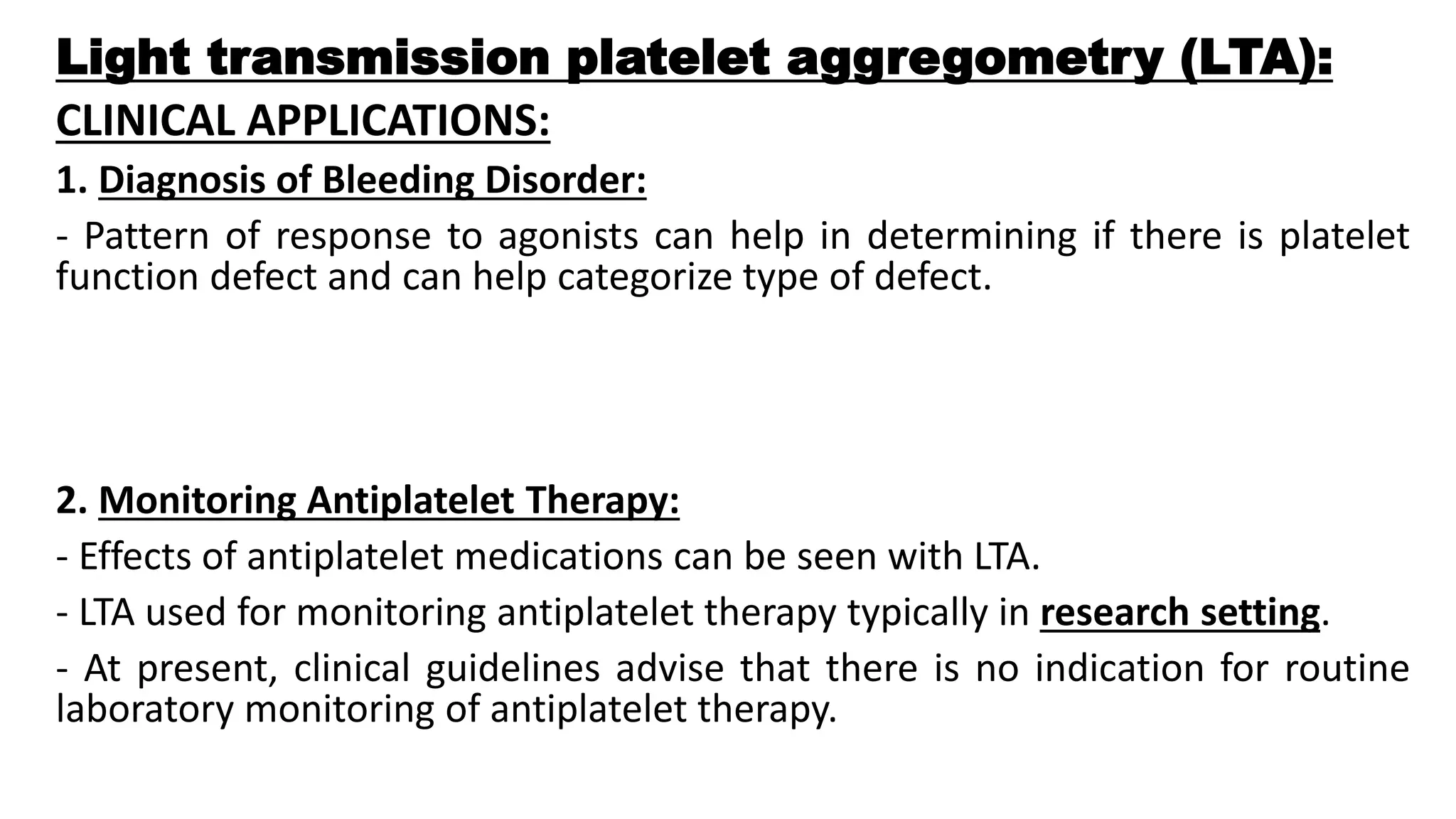 Platelet Function Tests | PPTX