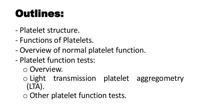 Platelets Function