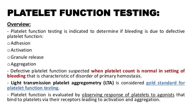 Platelet Function Tests