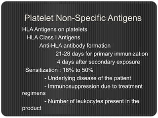 Platelet immunohematology | PPTX