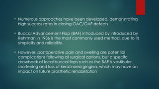 Platelet‑rich fibrin for management of OAF | PPTX