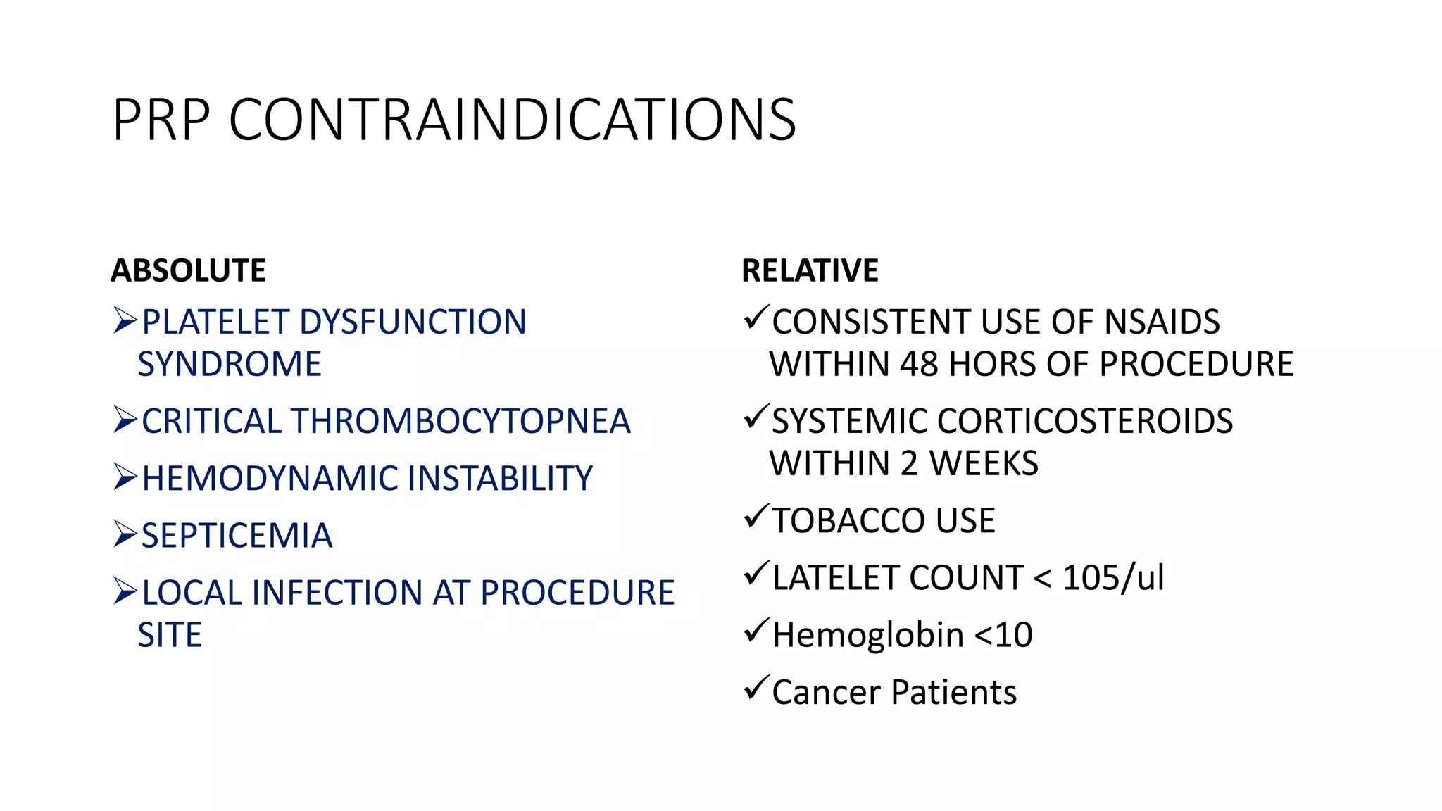 Platelet rich plasma | PPTX