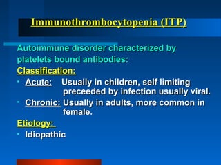 Platelets and platelets disorderz | PPT