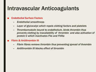 Platelets (The Guyton and Hall Physiology) | PPTX