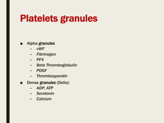 Platelets (The Guyton and Hall Physiology) | PPTX
