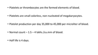 Platelets and anticoagulants powerpoints | PPT
