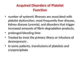 Platelets disorders format by Dr. Samah. | PPTX