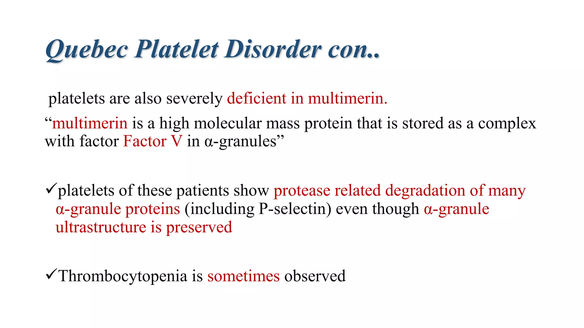 Platelet storage pool disorders | PPTX