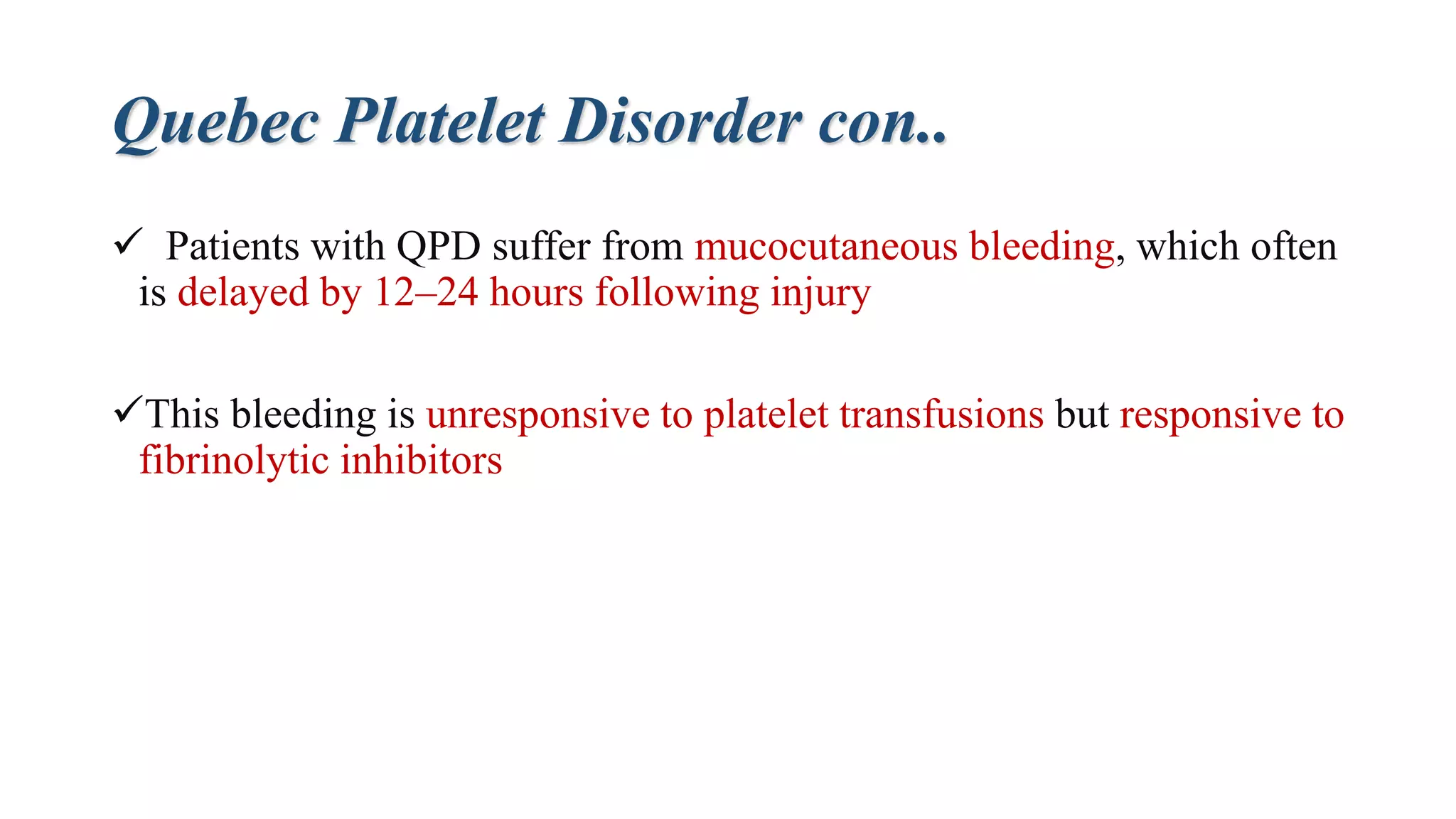 Platelet storage pool disorders | PPTX