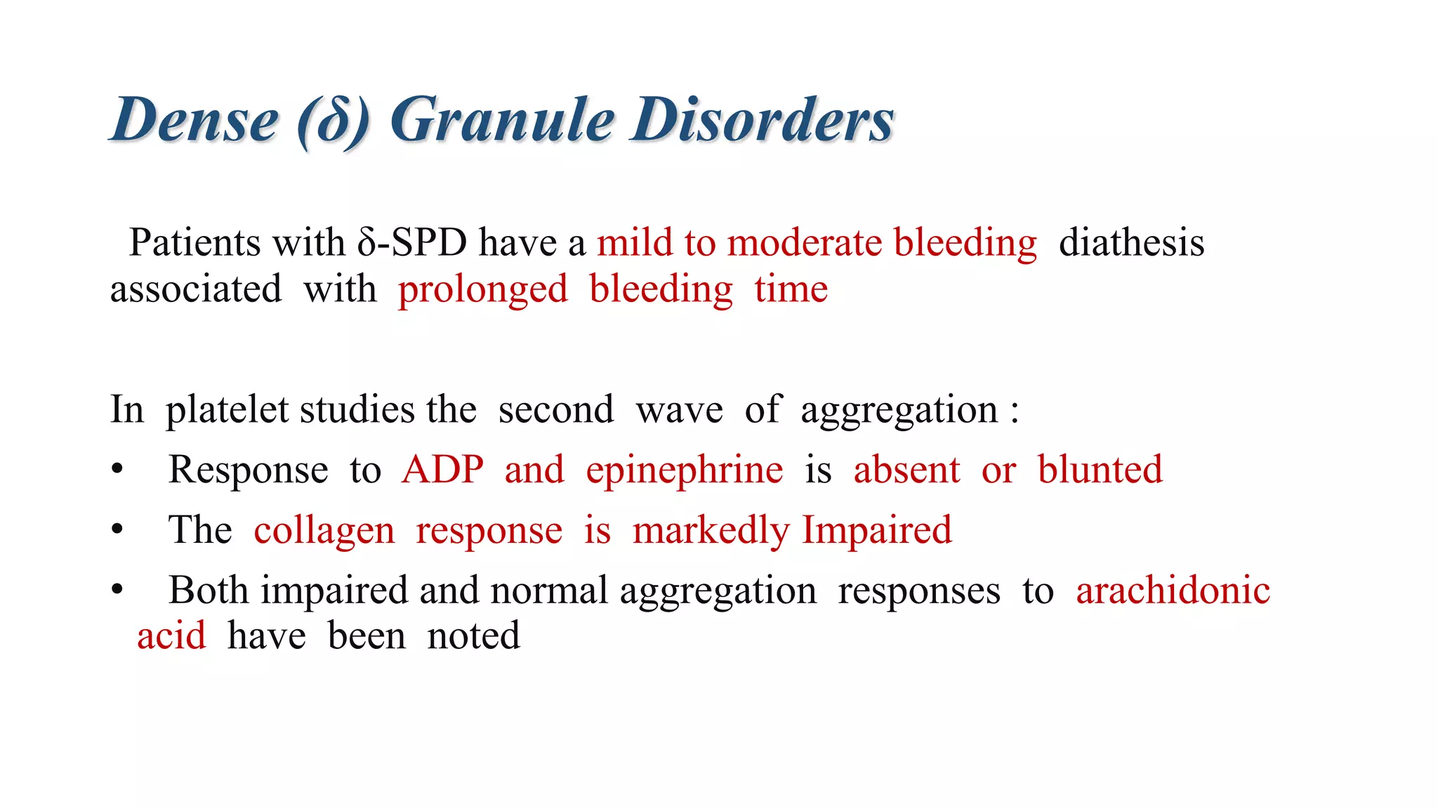Platelet storage pool disorders | PPTX