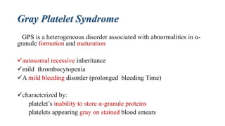 Platelet storage pool disorders | PPT