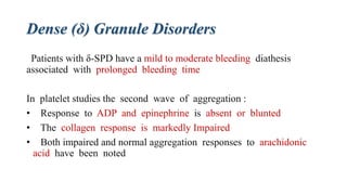 Platelet storage pool disorders | PPT