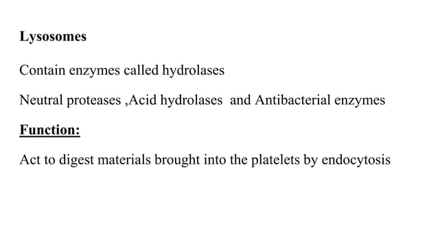Platelet structure and function (1) | PPTX | Blood Disorders | Diseases ...