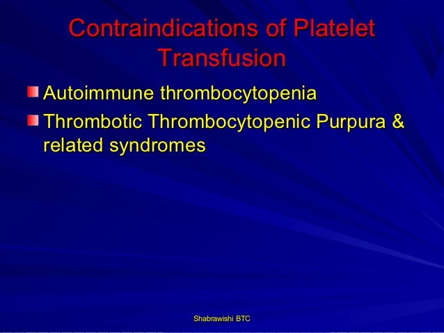 Platelet Transfusion